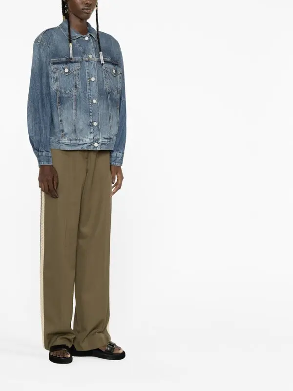 Palm Angels Sunrise-print Denim Trucker Jacket