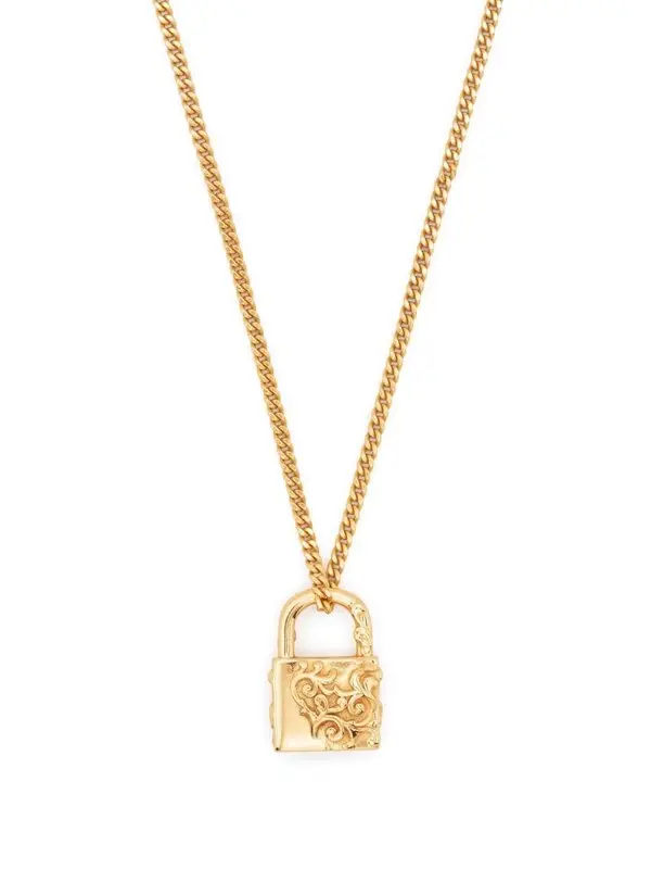 Emanuele Bicocchi Arabesque Padlock Pendant Necklace - Gold