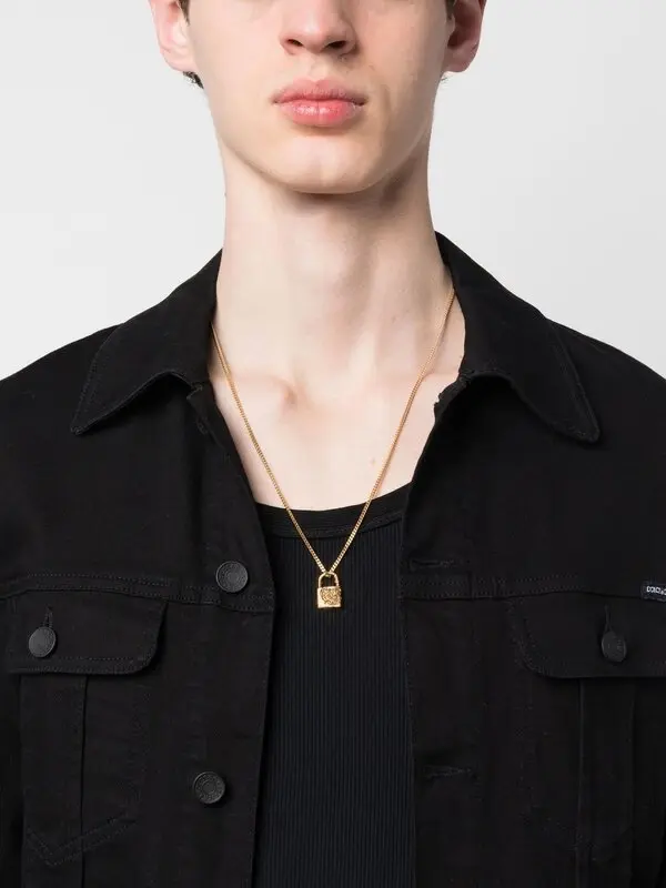 Emanuele Bicocchi Arabesque Padlock Pendant Necklace - Gold