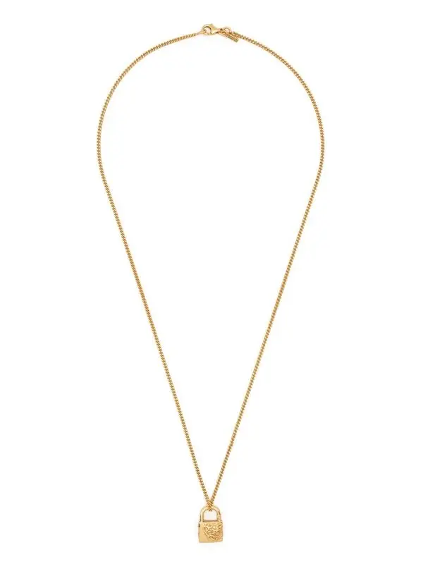 Emanuele Bicocchi Arabesque Padlock Pendant Necklace - Gold