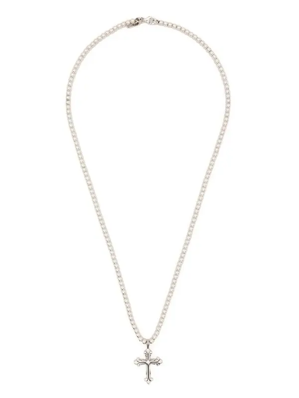 Emanuele Bicocchi Fleury Cross Beaded Necklace
