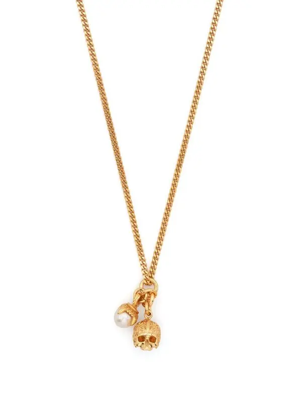 Emanuele Bicocchi Skull Pendant Necklace - Gold