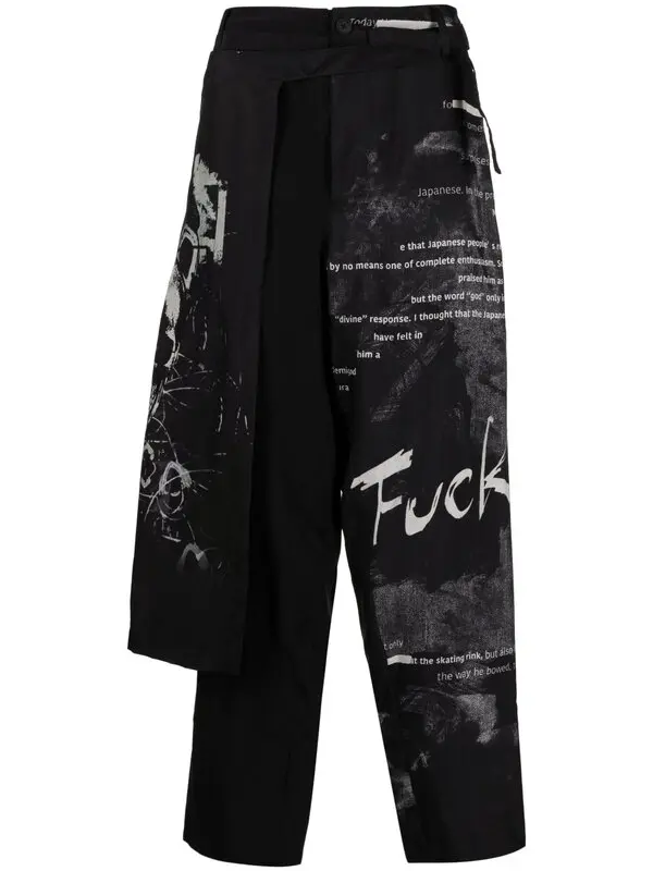 Yohji Yamamoto Overlapping-panel Trousers