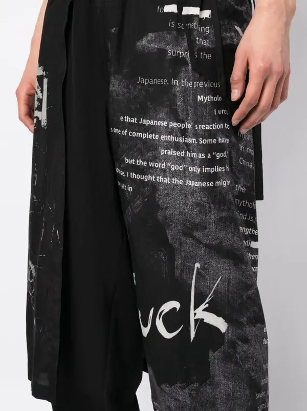 Yohji Yamamoto Overlapping-panel Trousers