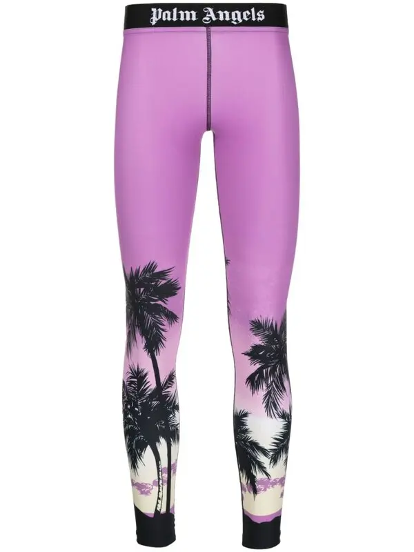 Palm Angels Sunset Logo-print Leggings
