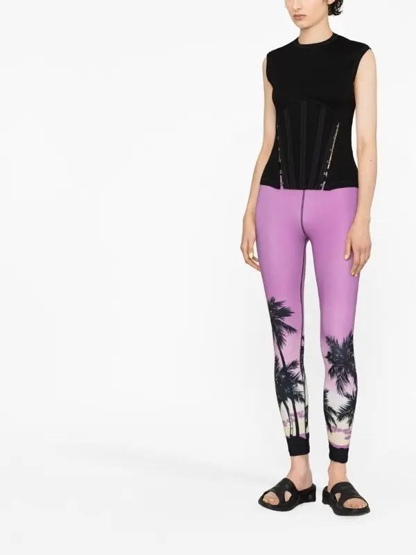 Palm Angels Sunset Logo-print Leggings
