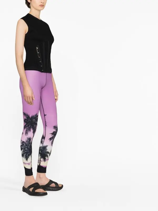Palm Angels Sunset Logo-print Leggings