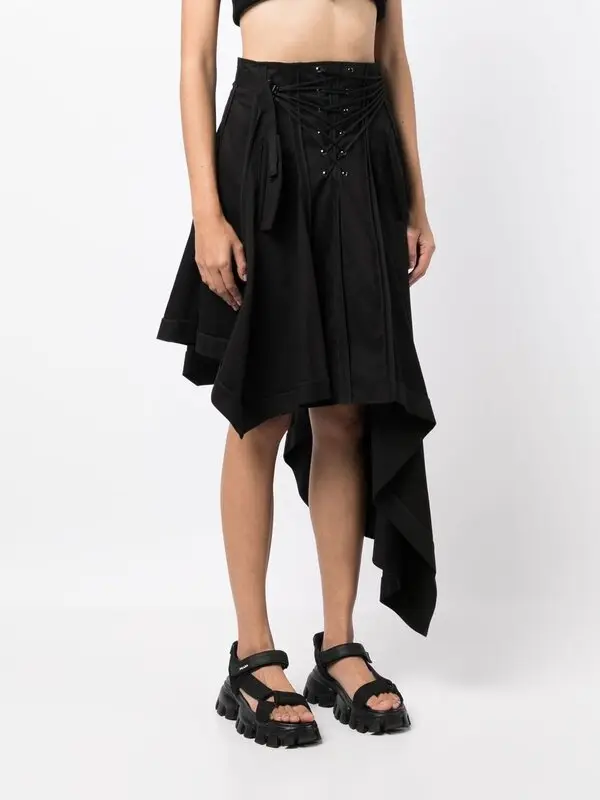 Monse Lace-up Asymmetric Skirt