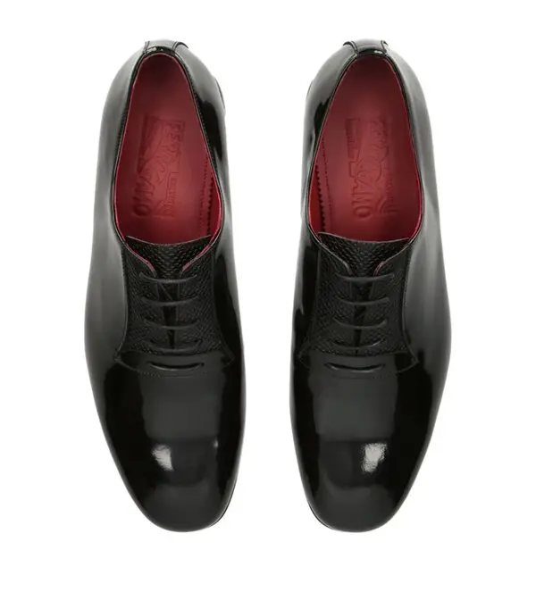 FERRAGAMO Patent Gianbattista Oxford Shoes