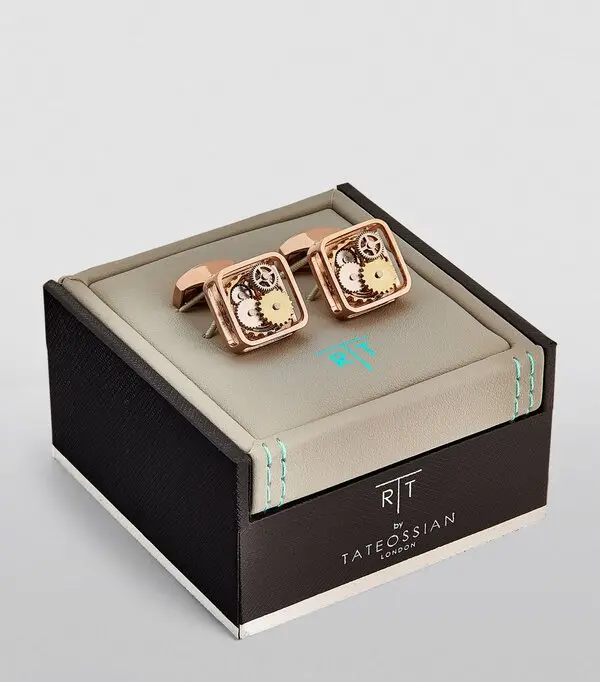 Tateossian Plated Square Gear Cufflinks