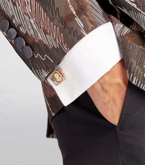 Tateossian Plated Square Gear Cufflinks