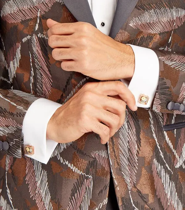Tateossian Plated Square Gear Cufflinks