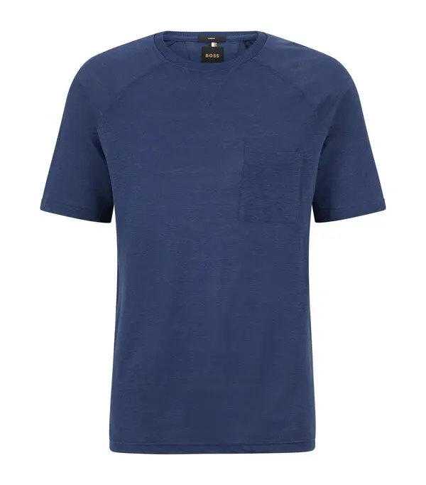 BOSS Linen T-shirt - Blue
