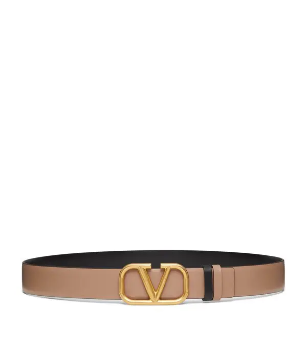 Valentino Garavani Reversible Vlogo Signature Belt - Brown