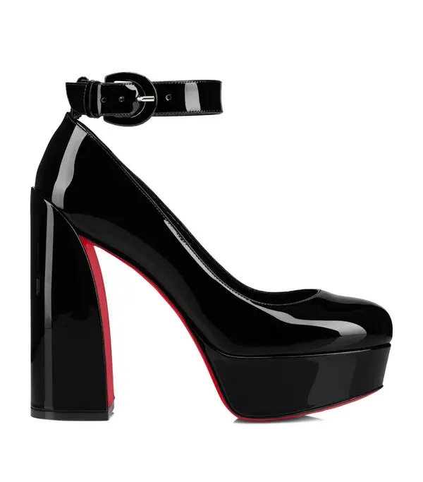 CHRISTIAN LOUBOUTIN Movida Strap Patent Leather Pumps 130