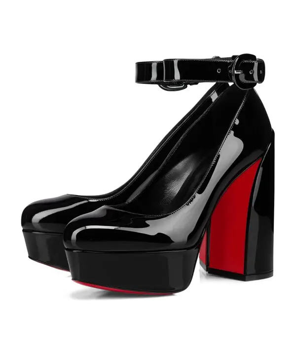 CHRISTIAN LOUBOUTIN Movida Strap Patent Leather Pumps 130