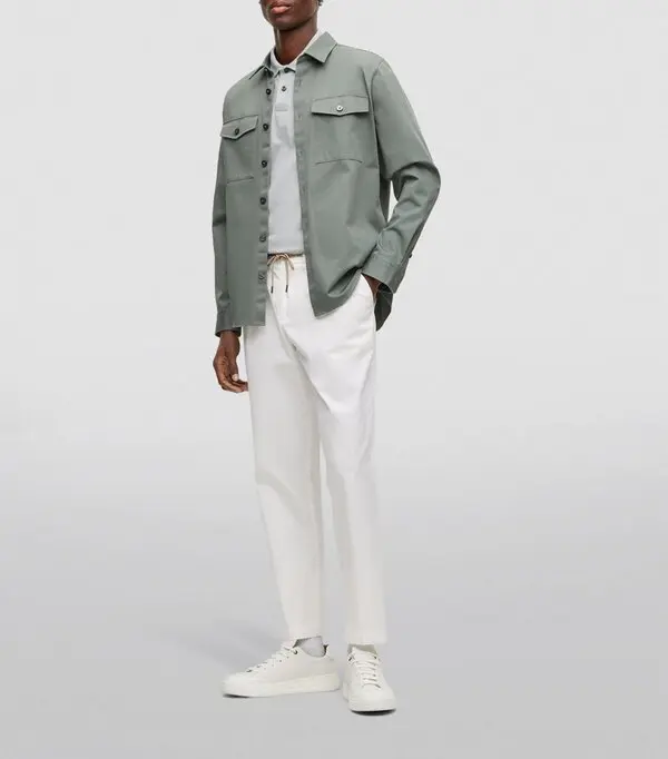BOSS Stripe-detail Polo Shirt - Green
