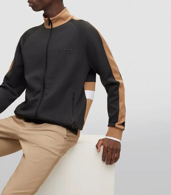 BOSS Colour-block Zip-up Sweatshirt