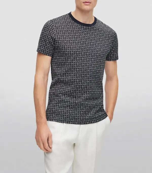 BOSS Cotton Printed Tribel T-shirt