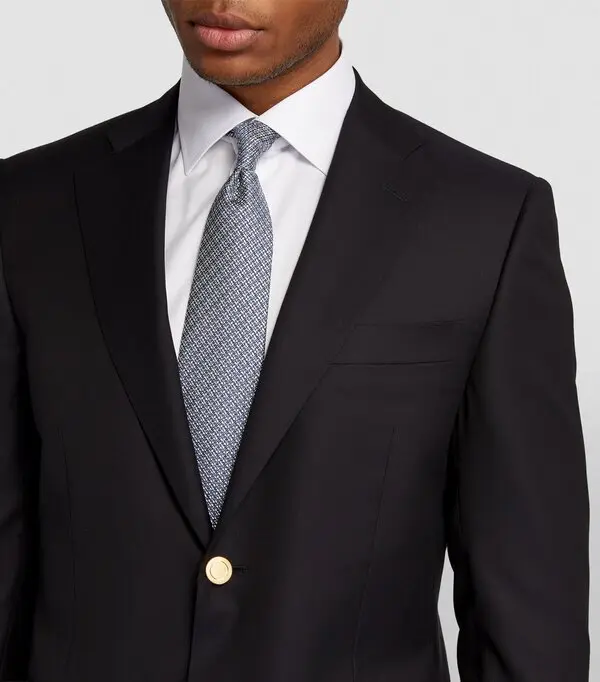 Canali Wool Single-breasted Suit Jacket
