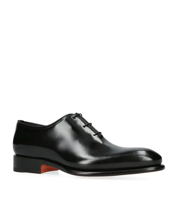 Santoni Carter Wholecut Oxford Shoes - Black