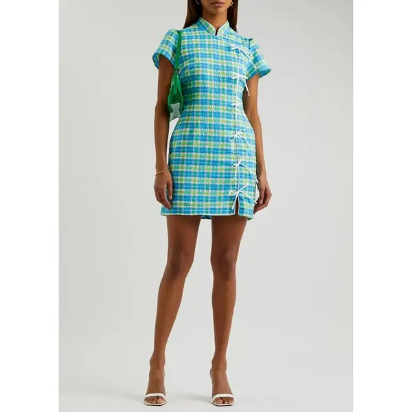 sachin and babi light blue dress L'Agence Esmeralda Pinafore Dress in Stokes