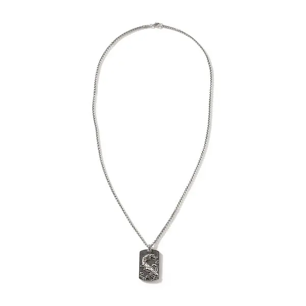 John Hardy Naga Tag Pendant Necklace - Sterling Silver