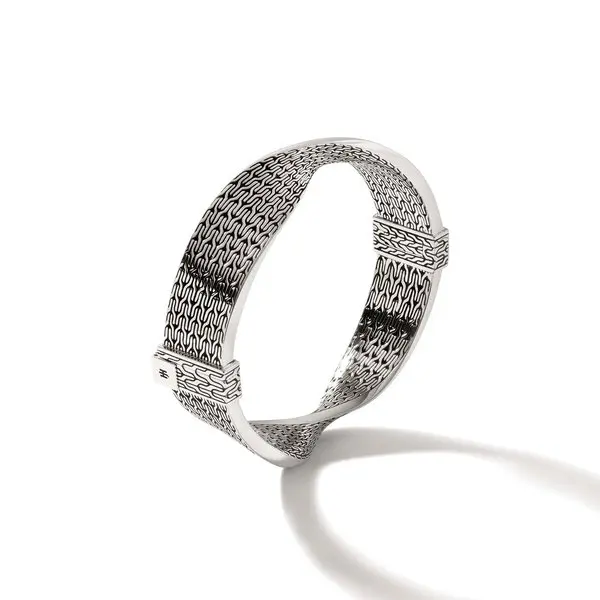 John Hardy Carved Chain Twisted Bangle