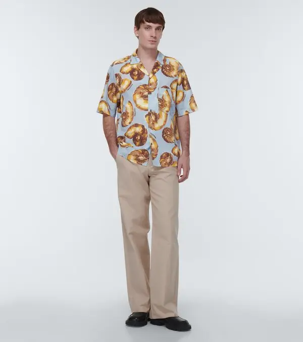 Nanushka Printed Cotton Bowling Shirt