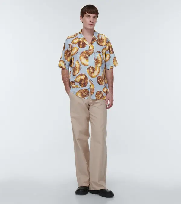 Nanushka Printed Cotton Bowling Shirt