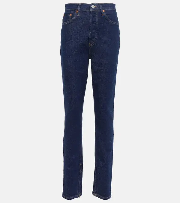 RE/DONE Super High Drainpipe Slim Jeans