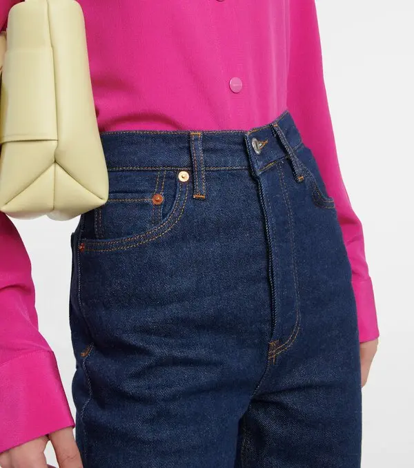 RE/DONE Super High Drainpipe Slim Jeans