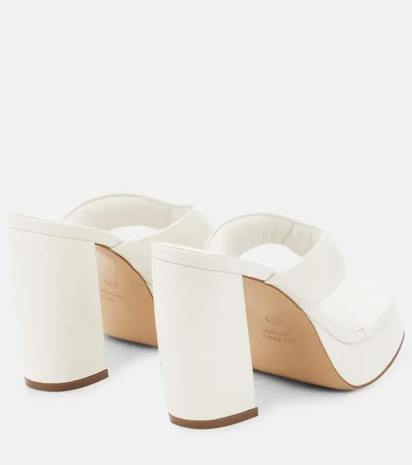 GIA BORGHINI Patent Leather Platform Sandals - White