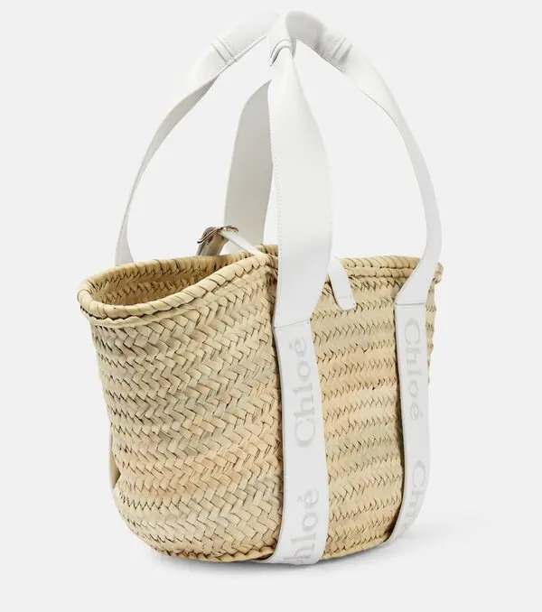 Chloé Sense Medium Raffia Tote Bag
