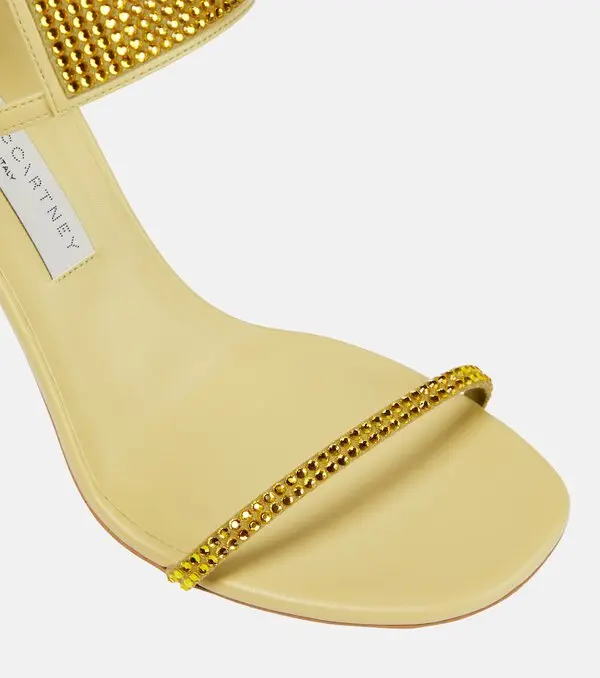 Stella Mccartney Stella 100 Crystal-Embellished Sandals In Green
