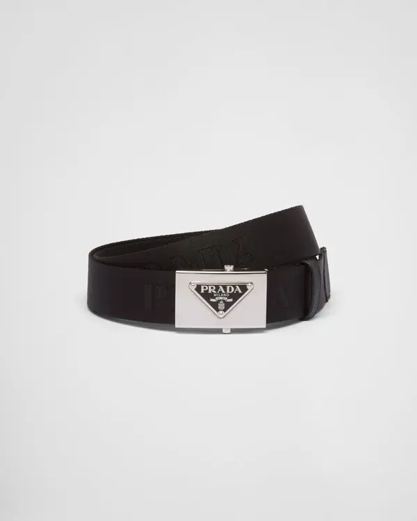 Prada Re-nylon Woven Belt - Black