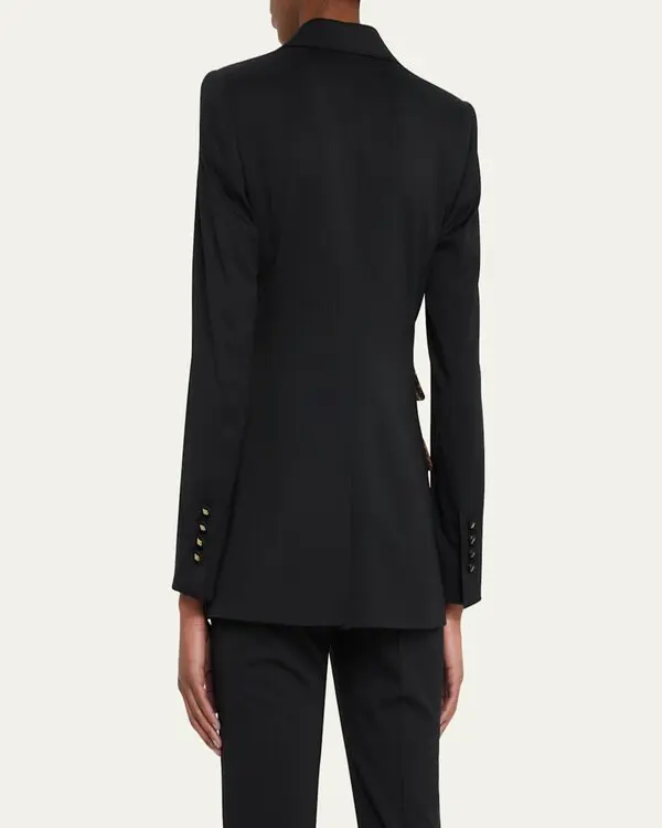 Dolce & Gabbana Wool Blazer Jacket W/ Button Detail