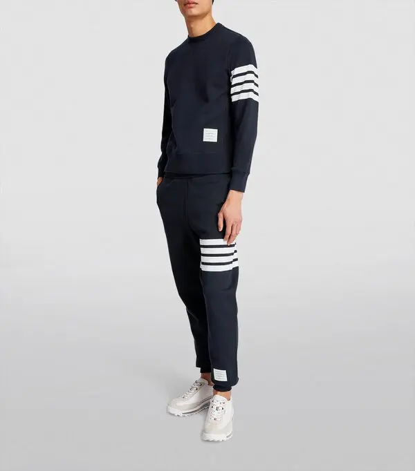Thom Browne Four-stripe Sweatpants - Navy