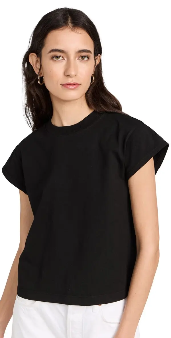 AGOLDE Bryce Cap-sleeve T-shirt - Black
