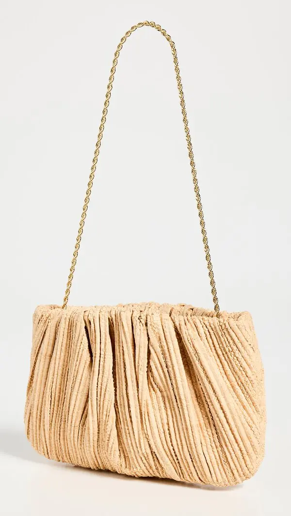 LOEFFLER RANDALL Brit Flat Pleated Pouch - Natural