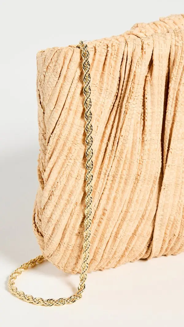 LOEFFLER RANDALL Brit Flat Pleated Pouch - Natural