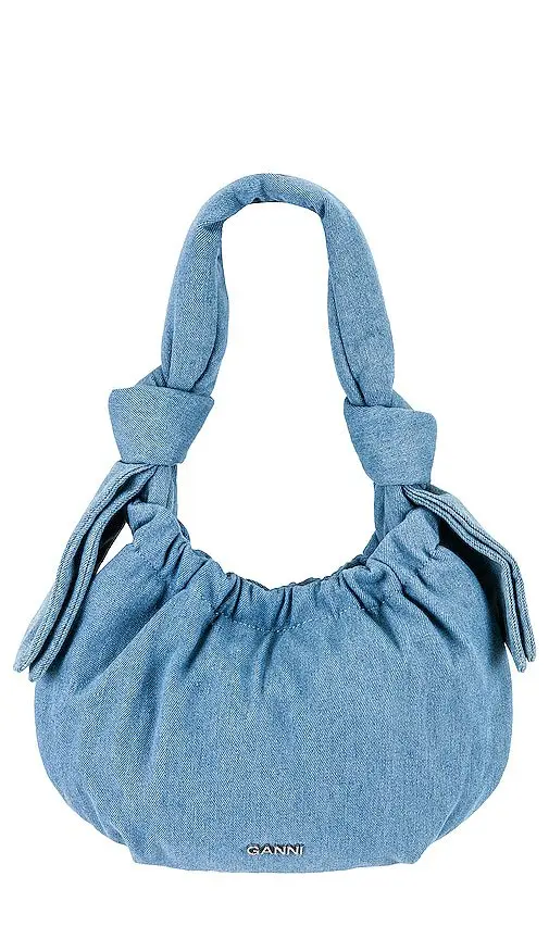 GANNI Small Hobo Bag In Blue