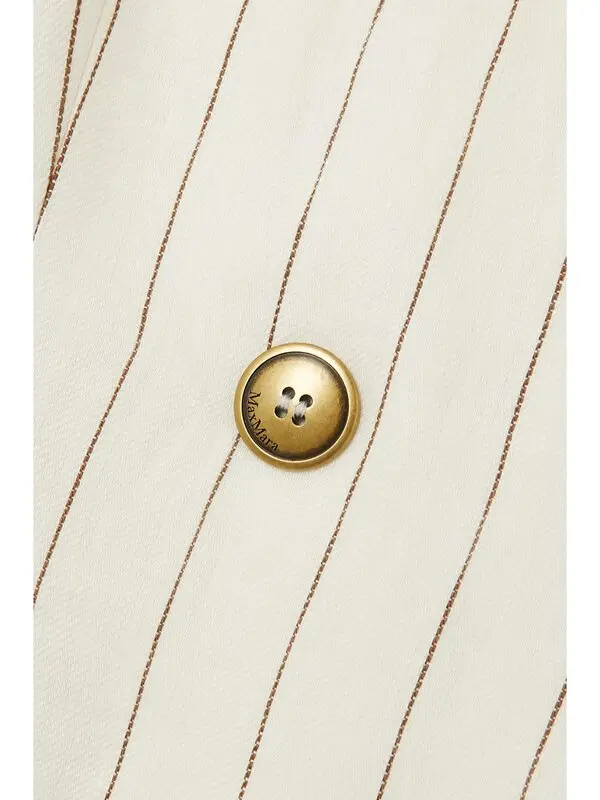 Max Mara Quebec Pinstriped Linen Vest