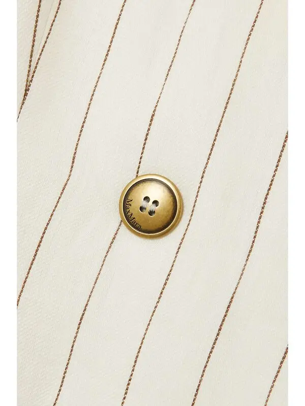 Max Mara Quebec Pinstriped Linen Vest
