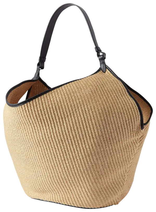 Khaite Lotus Raffia Tote