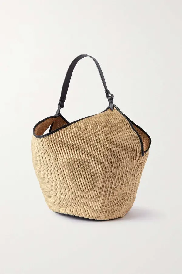 Khaite Lotus Raffia Tote