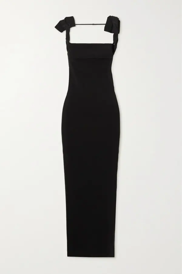 Jacquemus Open-back Stretch-knit Maxi Dress - Black