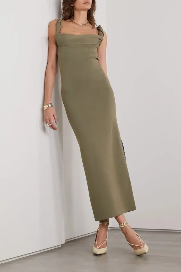 Jacquemus Open-back Stretch-knit Maxi Dress