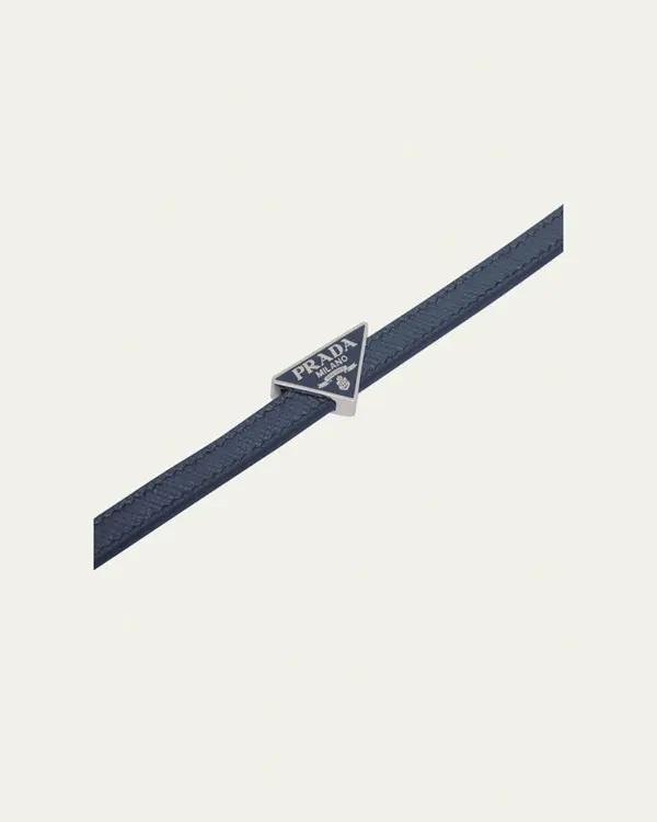 Prada Saffiano Leather Bracelet - Blue