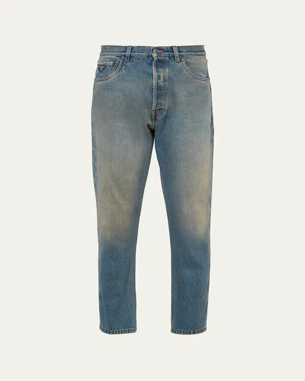 Prada Light Wash Denim Jeans - Light Blue